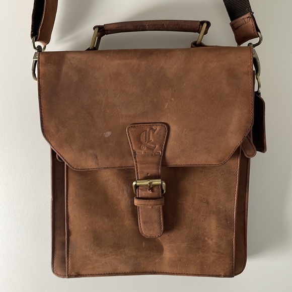 cuero | Bags | Cuero Vintage Handmade Leather Messenger Bag For Laptop ...
